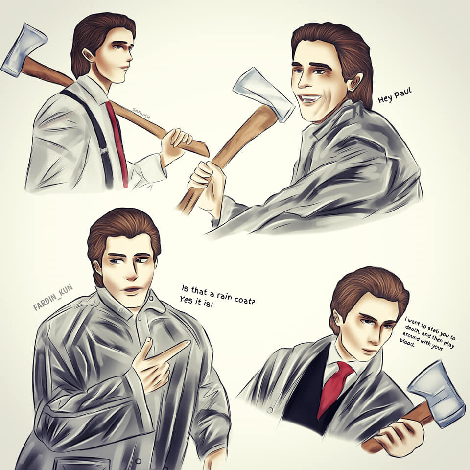 ArtStation - patrick bateman digital art work by fardin samwich
