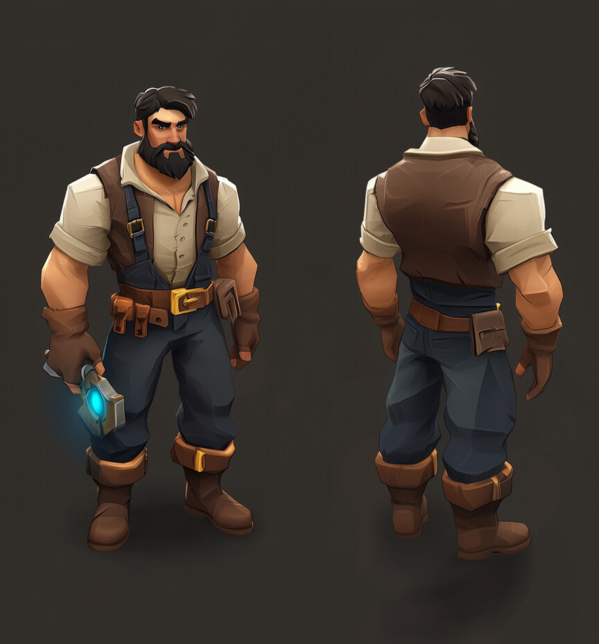 ArtStation - Low-Poly Blacksmith
