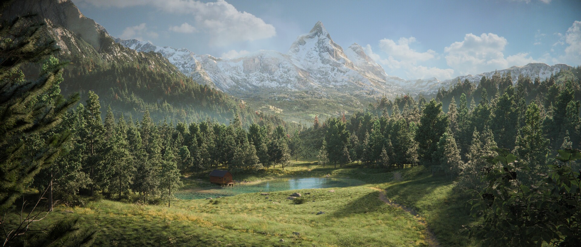 ArtStation - Blue Lake - Aost Valley