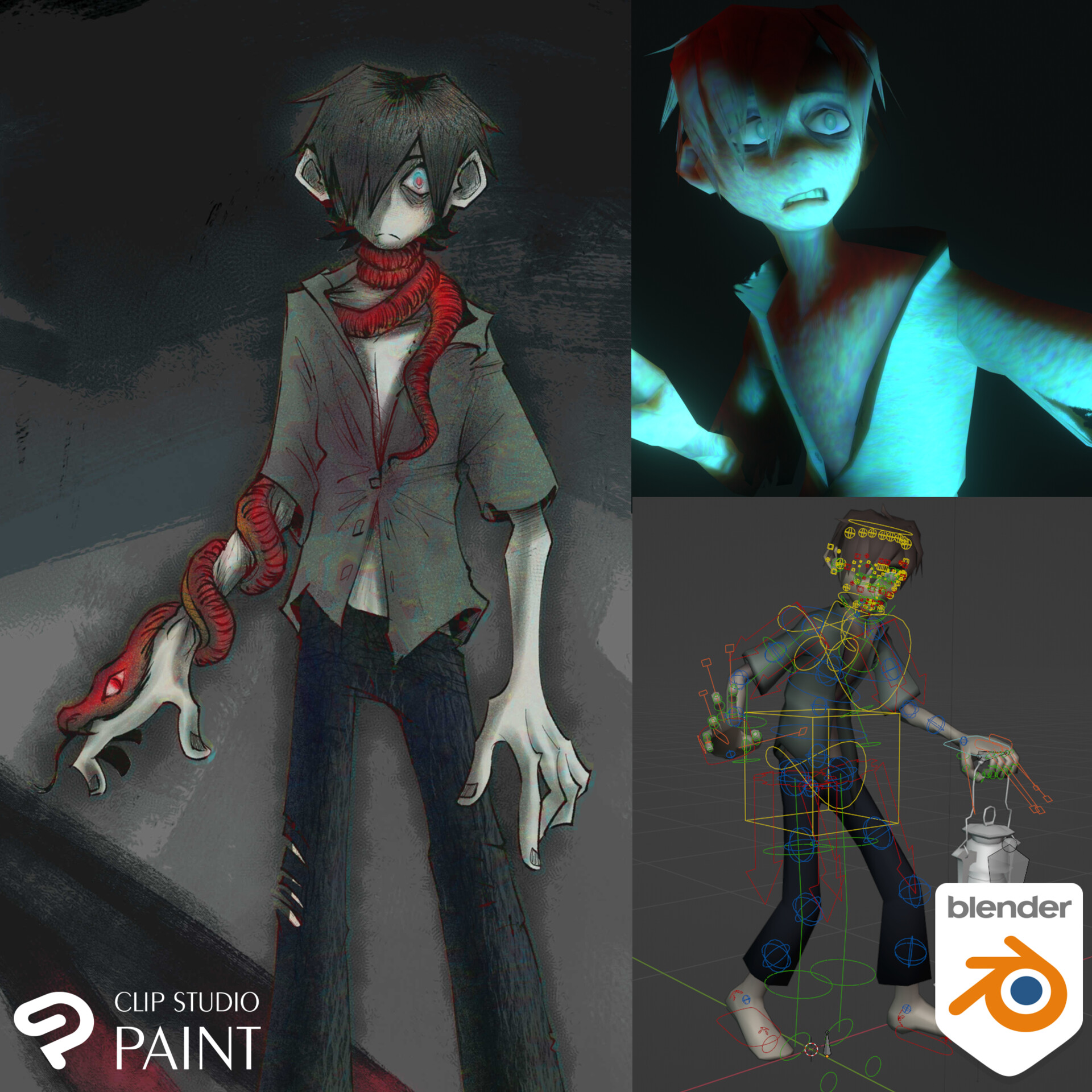 ArtStation - Horror Game PS2-style MC