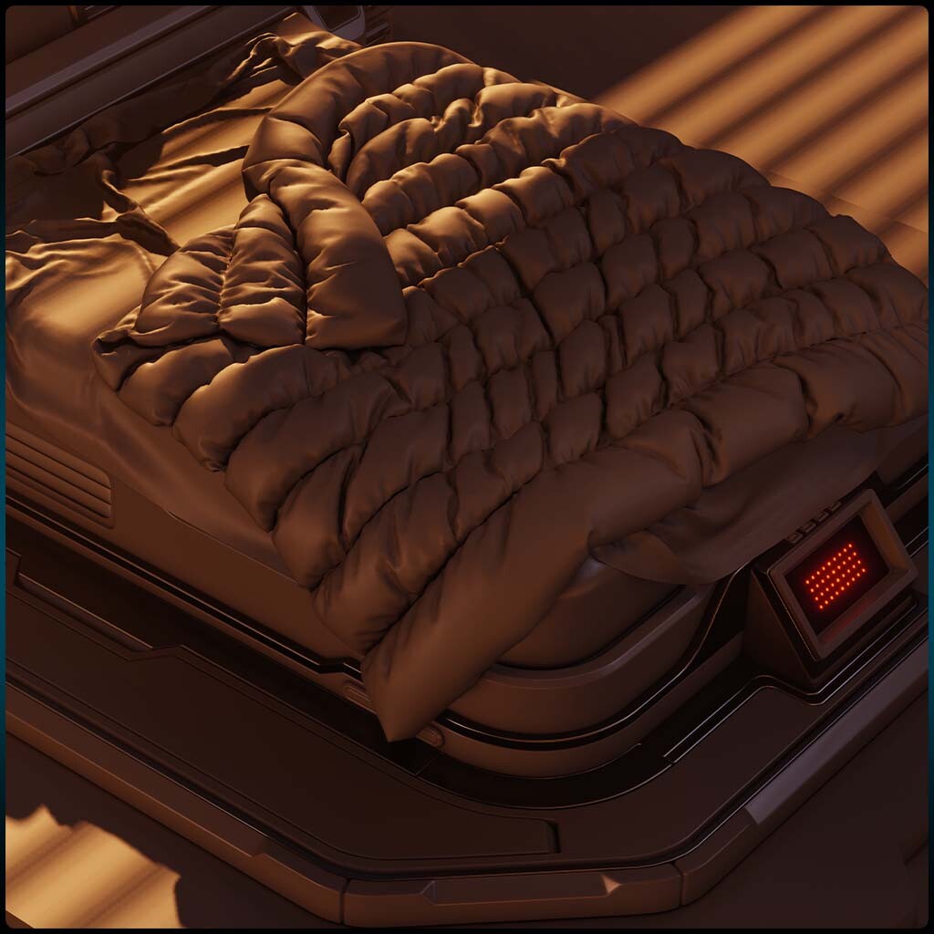 ArtStation - Scifi Bed Concept