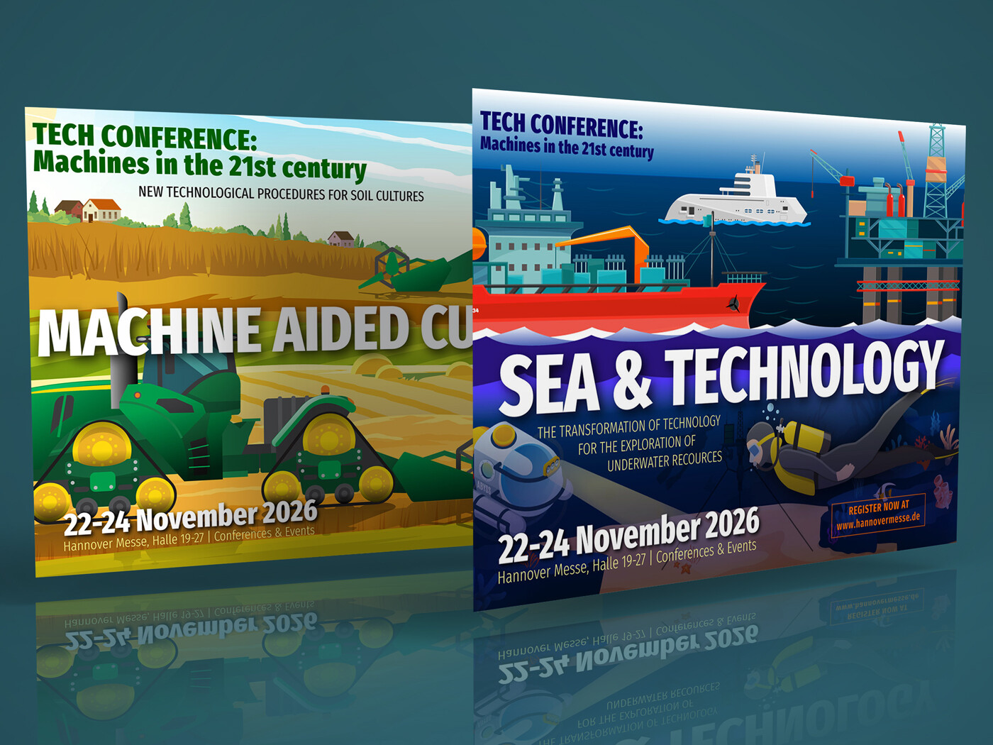 ArtStation - Tech Conference Banners | Illustration