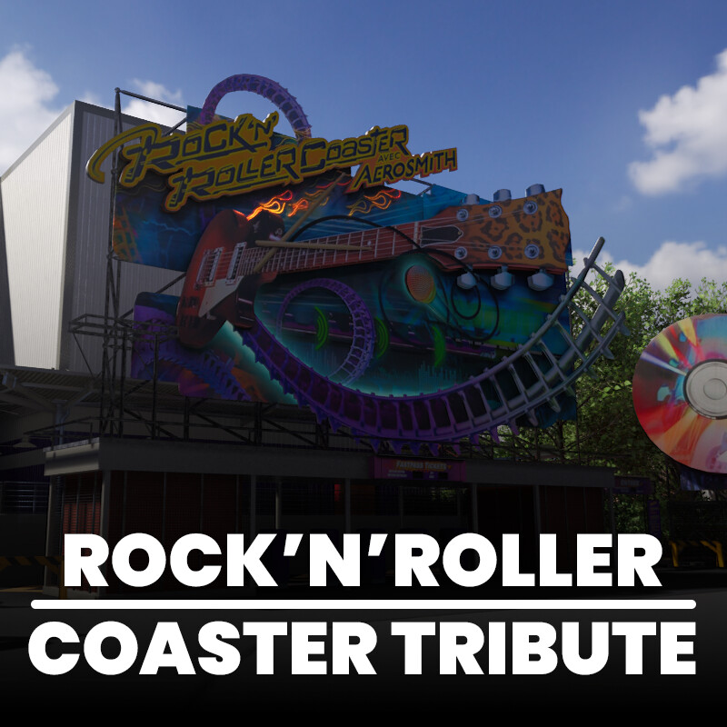 ArtStation - Rock'n'Roller Coaster Tribute Environnement