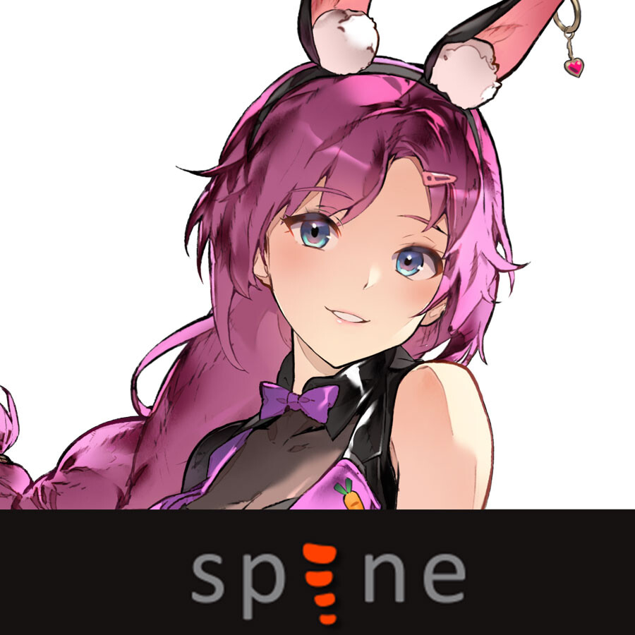ArtStation - Joanna: A violet rabbit (Spine2D)