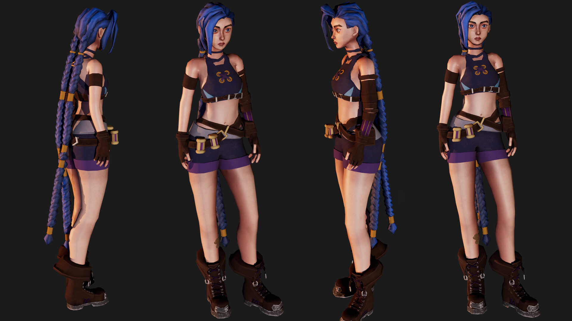 ArtStation - ARCANE - Jinx - Modelling & Texturing
