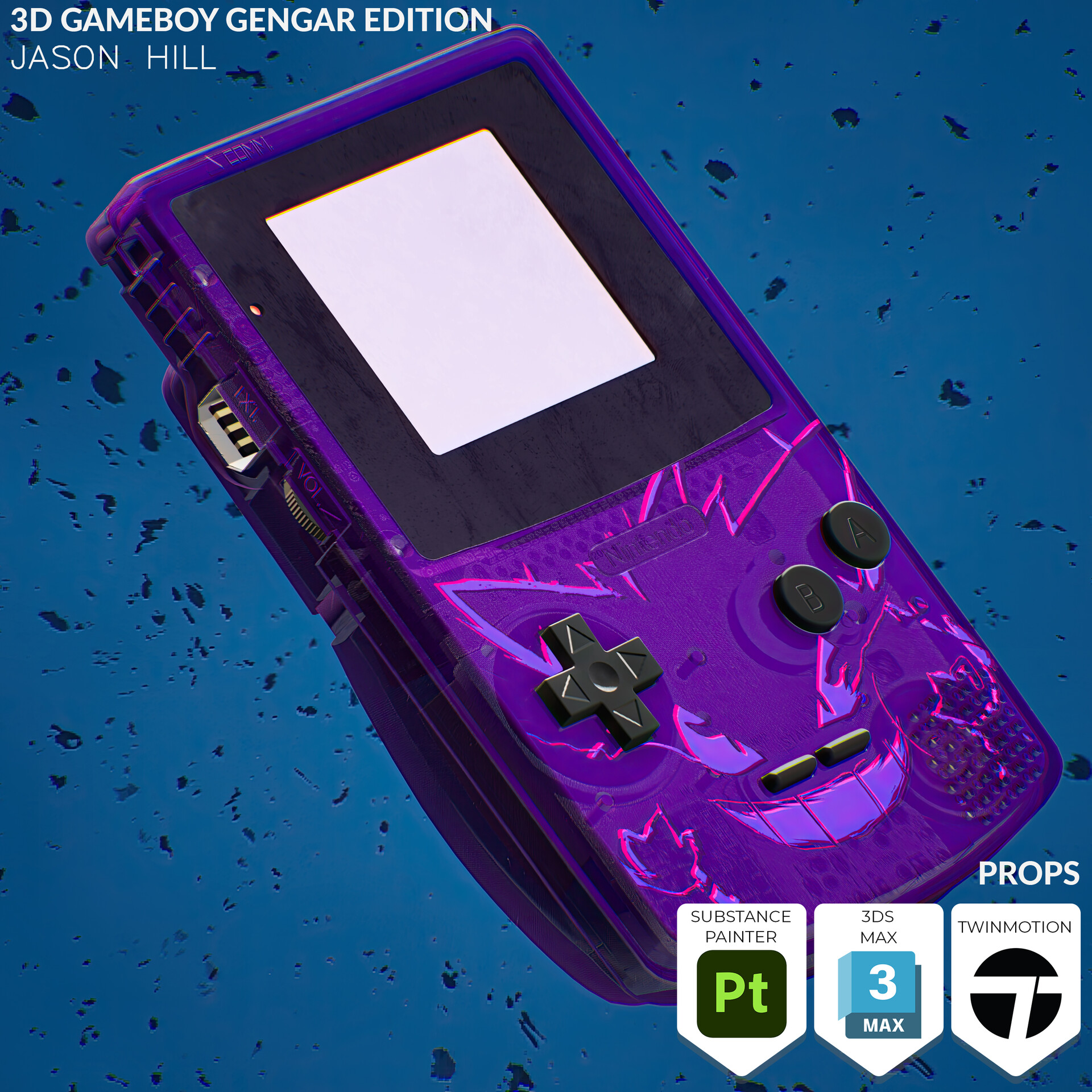 ArtStation - Game Boy Color - 3D Gengar version