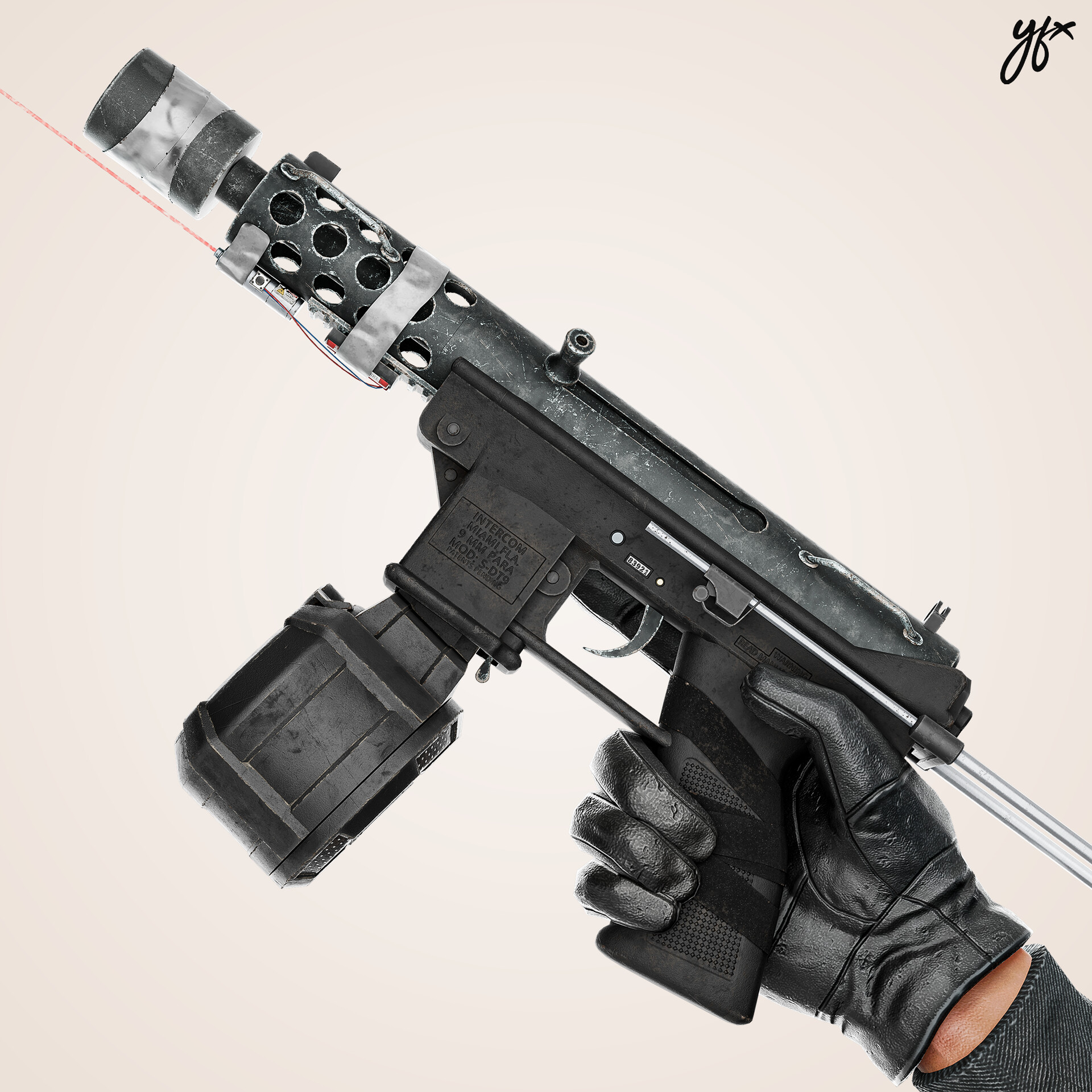 ArtStation - Game-Ready Modular 9mm Tactical Pistol