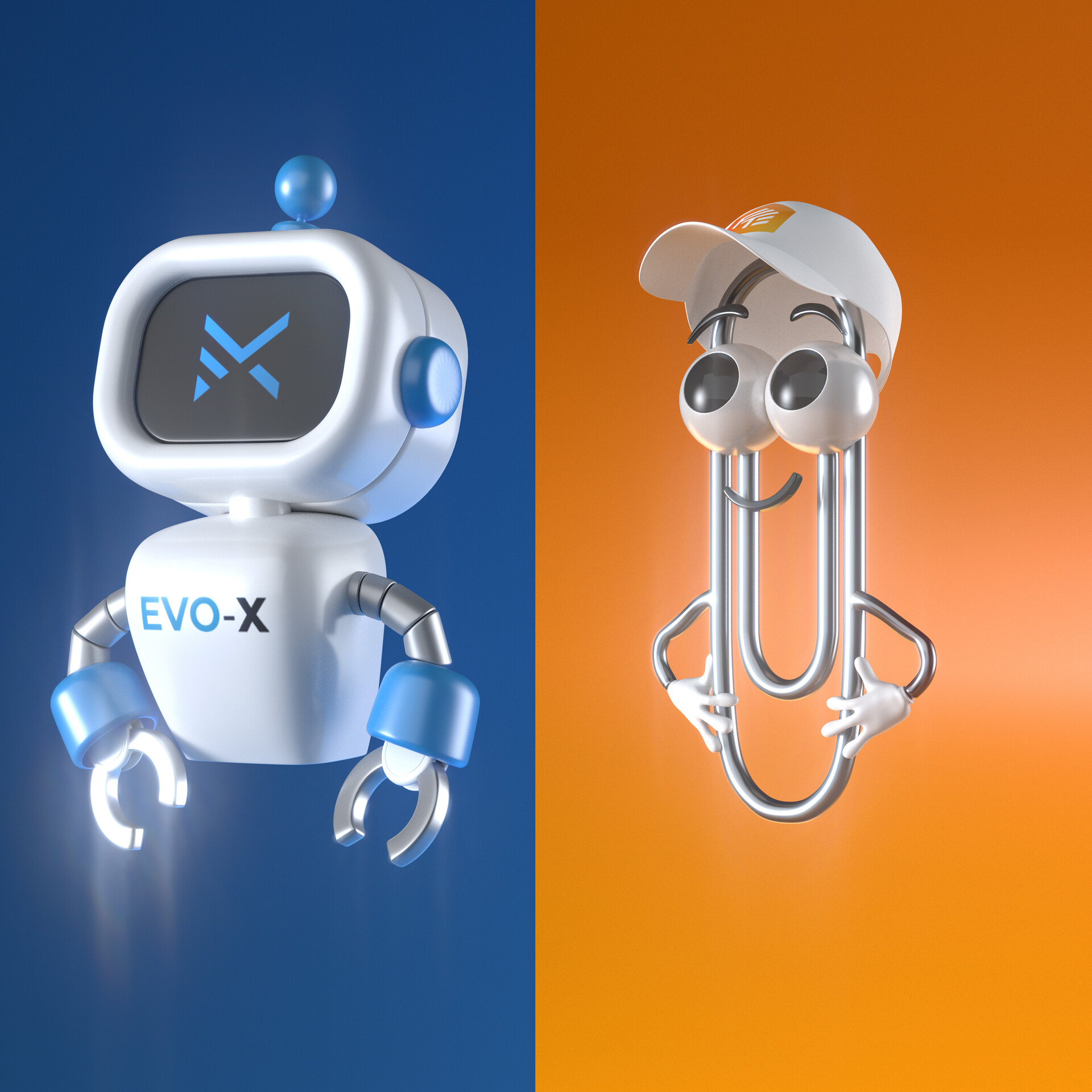 ArtStation - EVO-X & File Trac Mascots