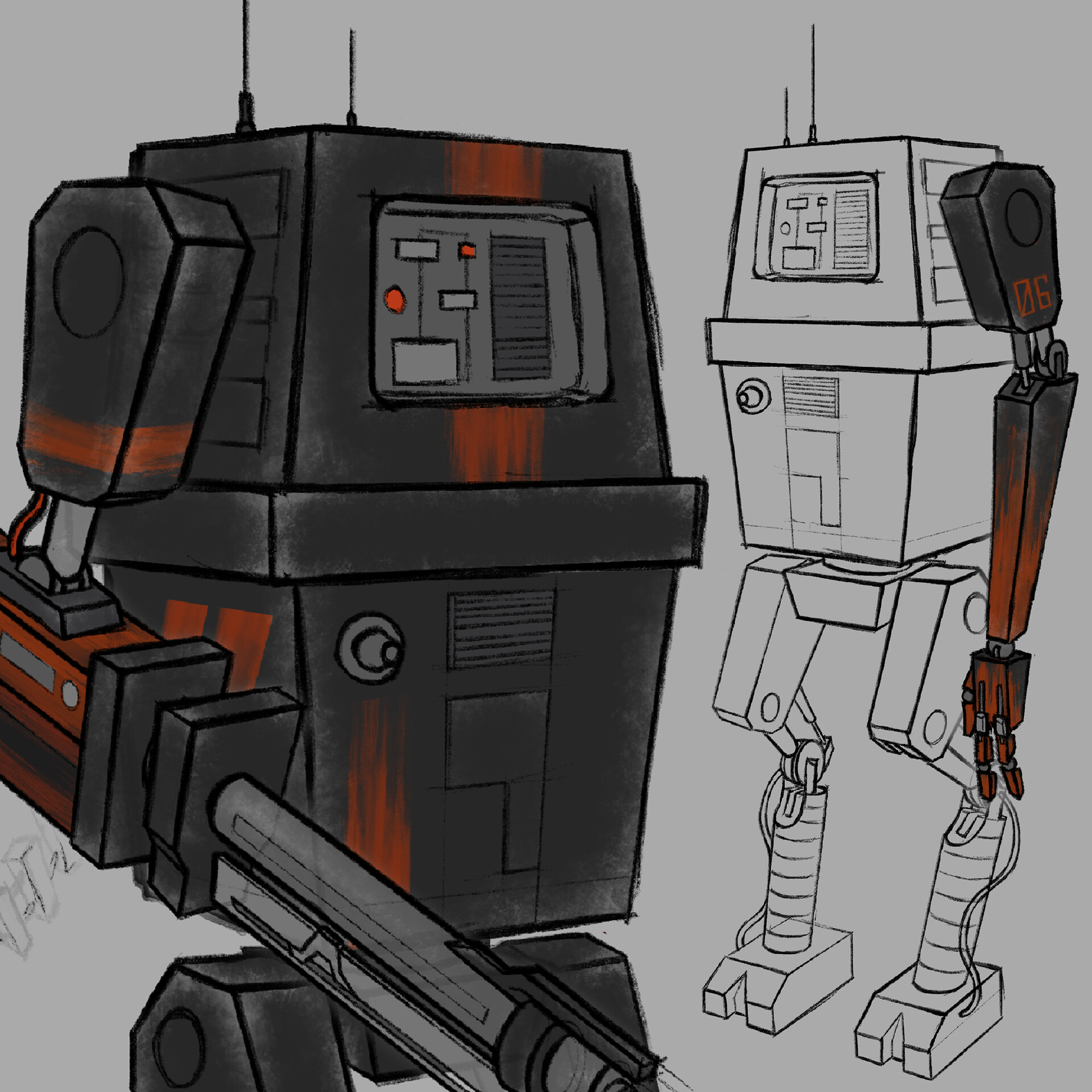 ArtStation - GNK-T6 Droid
