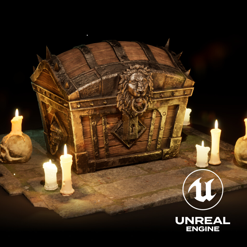 ArtStation - Skull box in a dangerous dungeon