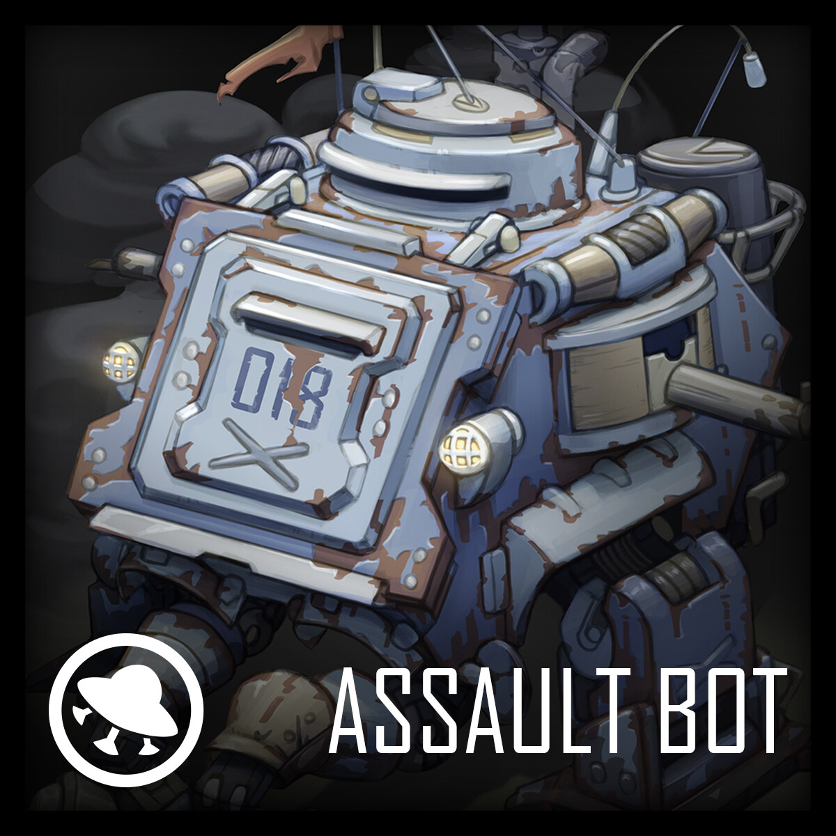 ArtStation - Smirnov School Character Design Course - Assault Bot