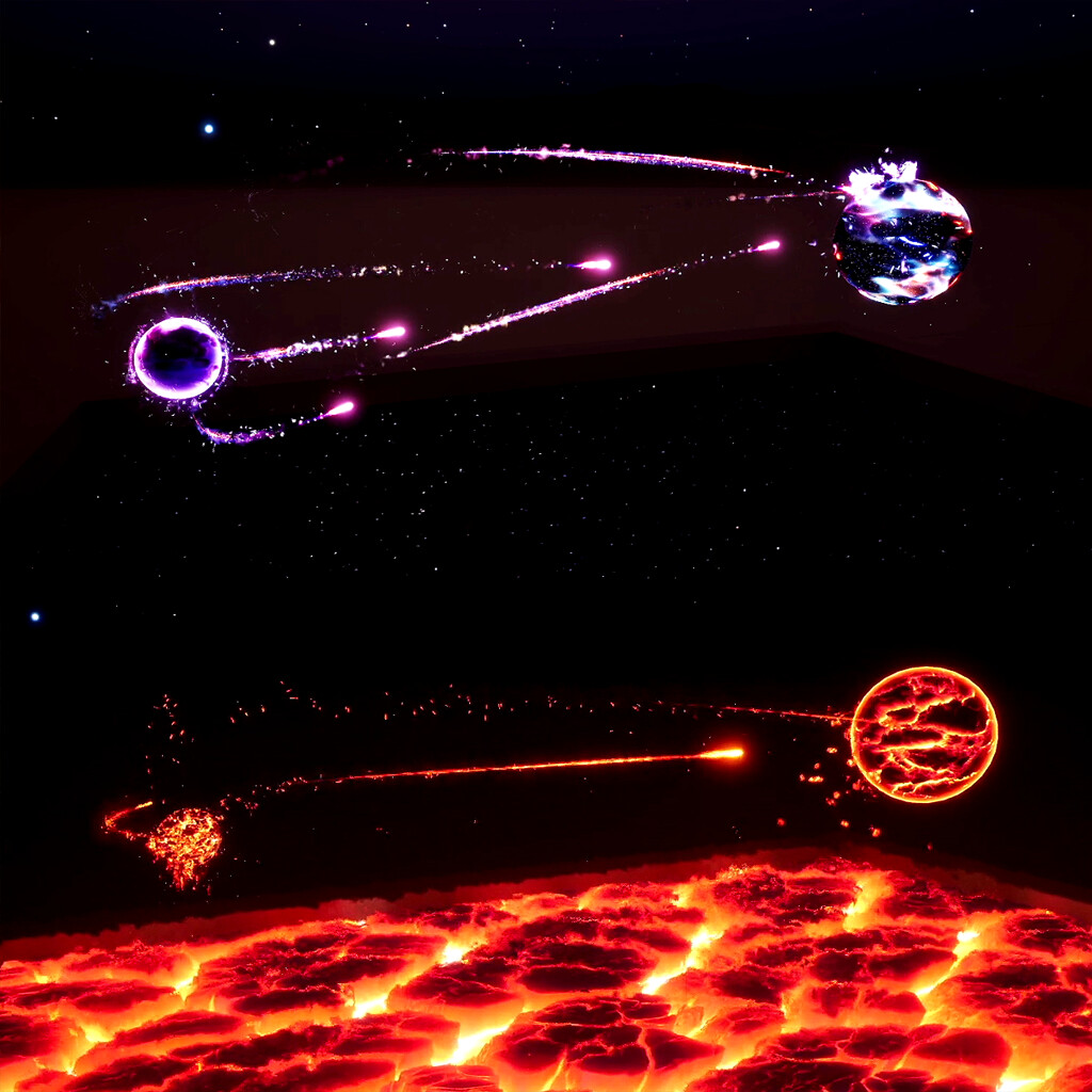 ArtStation - Cosmic & Lava Projectiles VFX