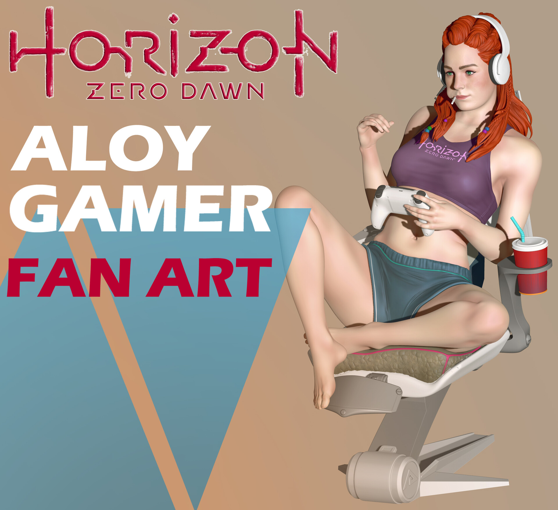 ArtStation - HORIZON ZERO DAWN-ALOY GAMER FAN ART