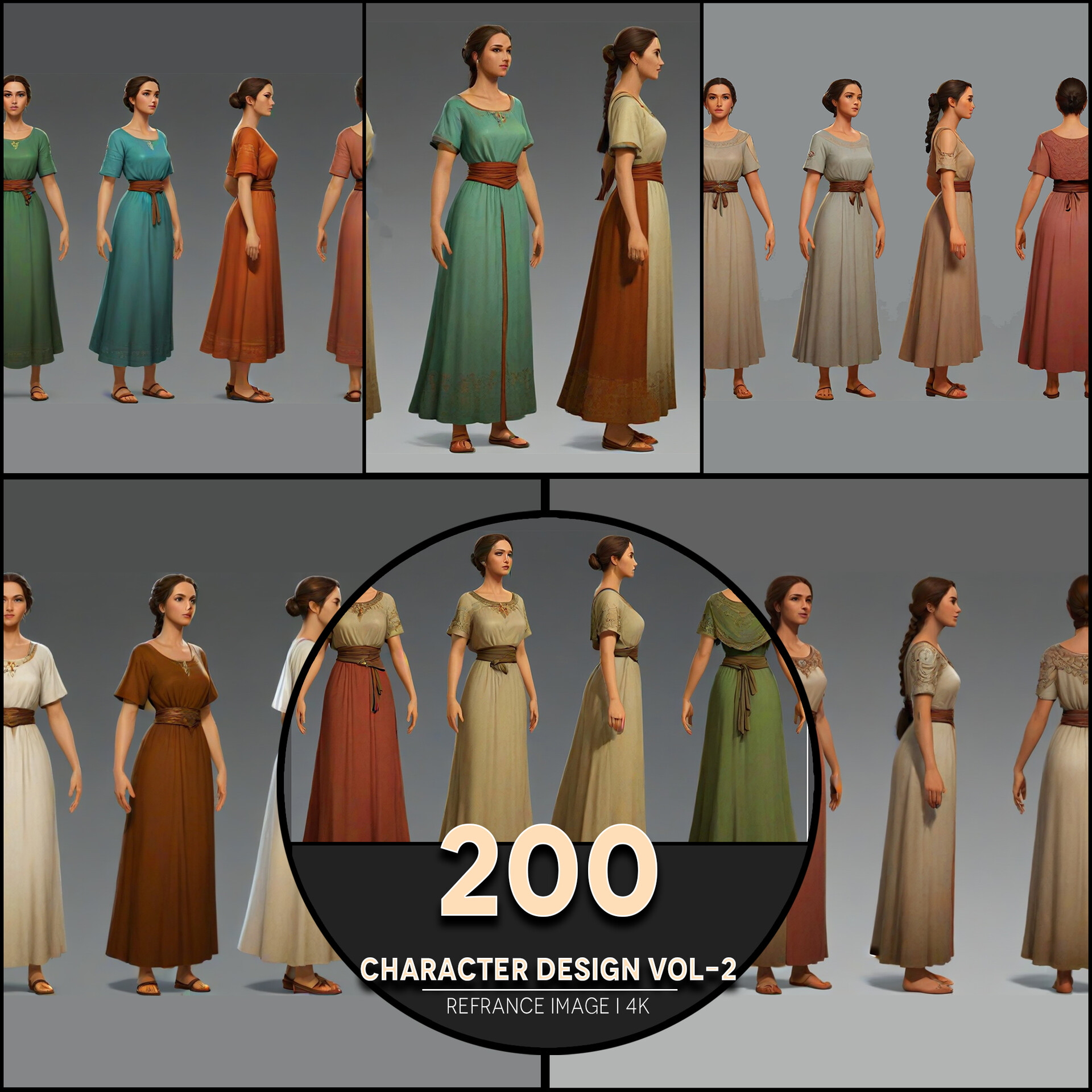 ArtStation - Character Design Vol-2 4K Reference/Concept Images