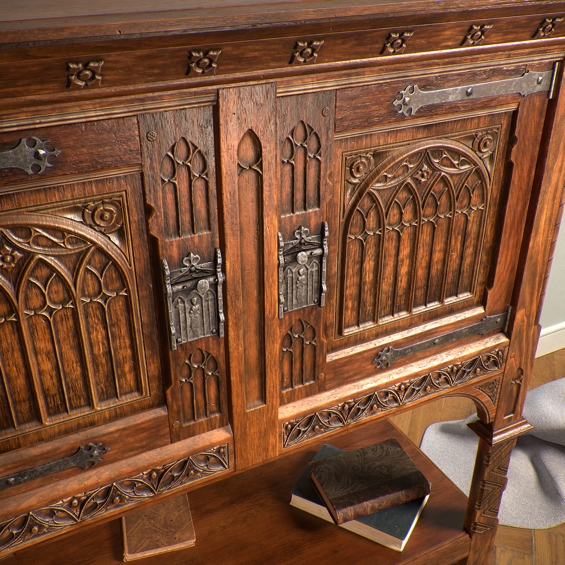 ArtStation - Gothic cabinet