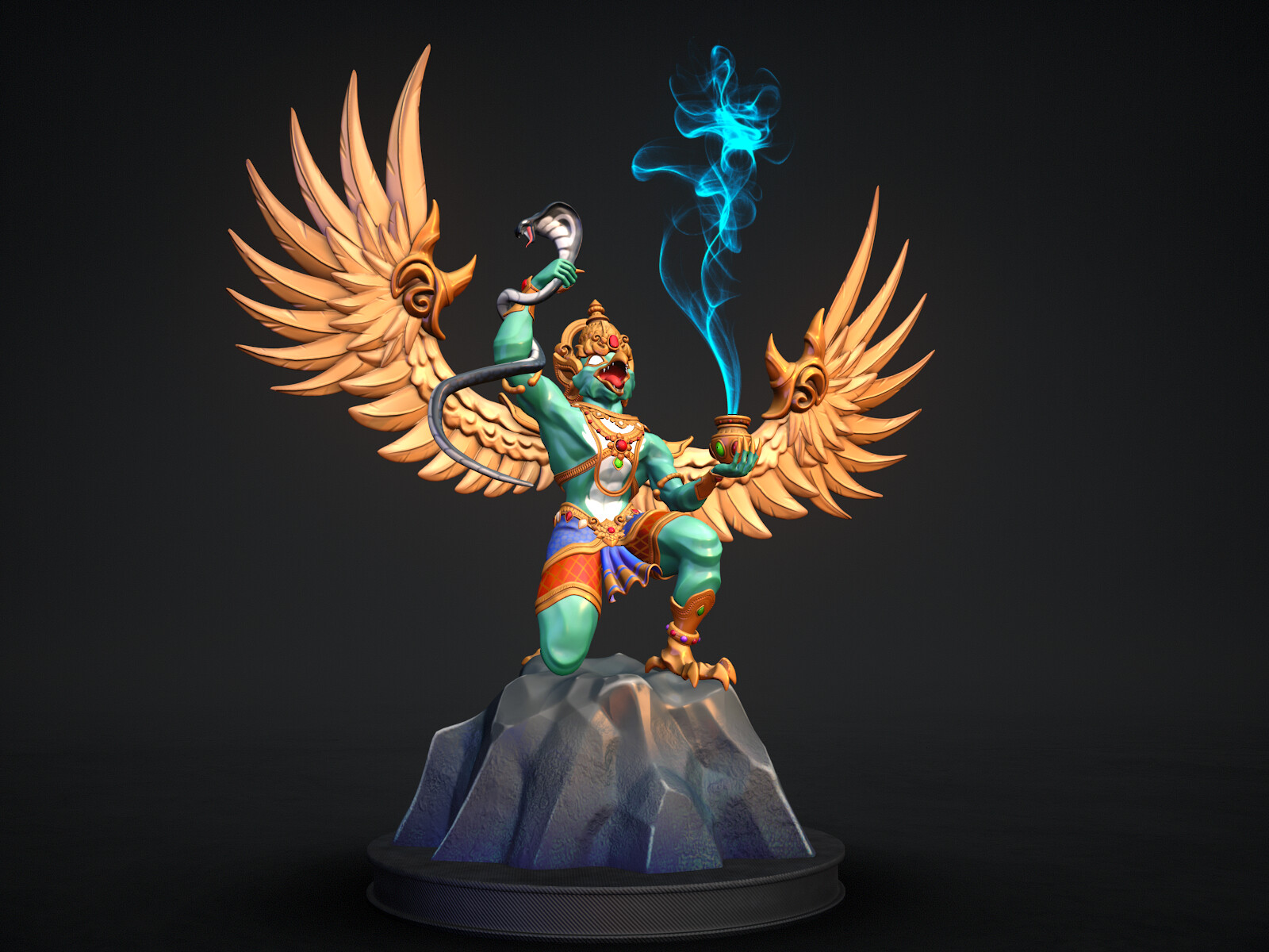 ArtStation - Garuda: The Celestial Protector