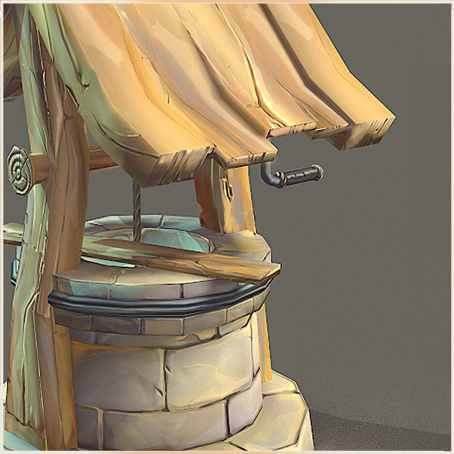 ArtStation - STYLIZED WELL (Trim sheet pipline)