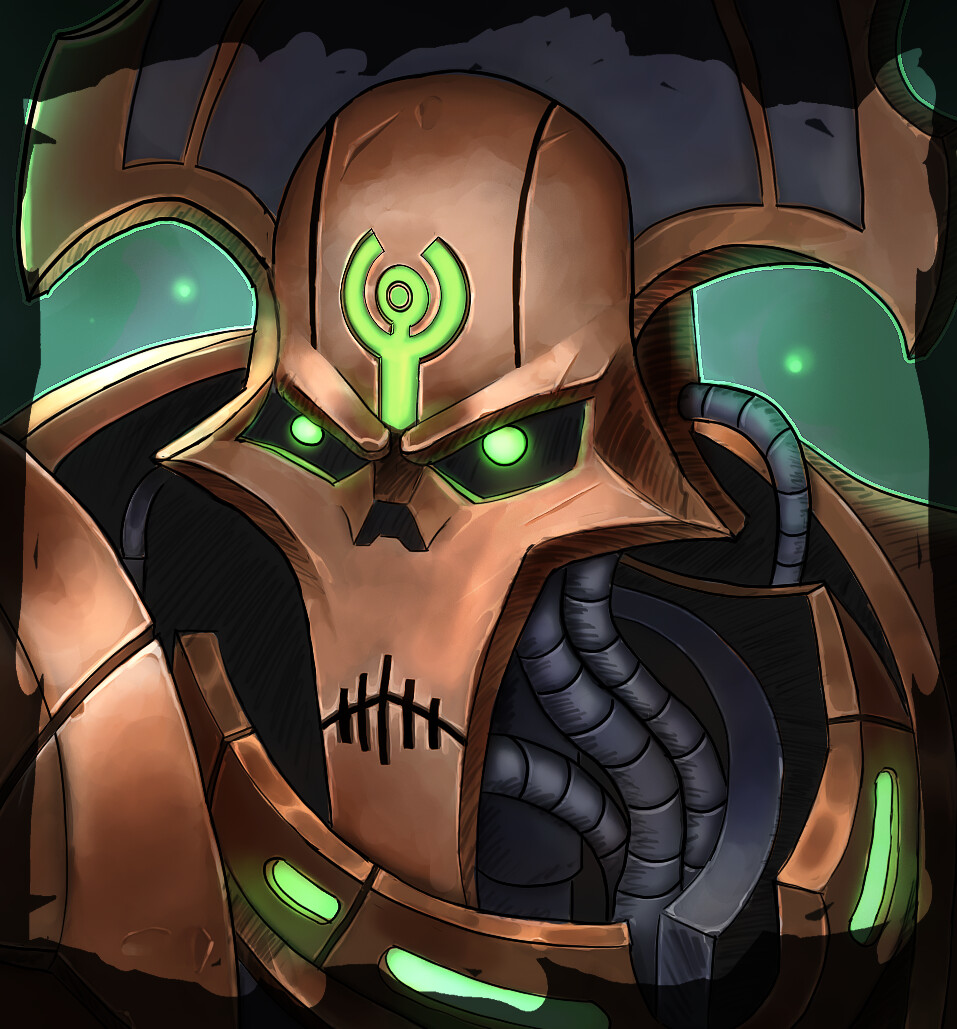 ArtStation - Portrait of War: Necrons. Imotekh