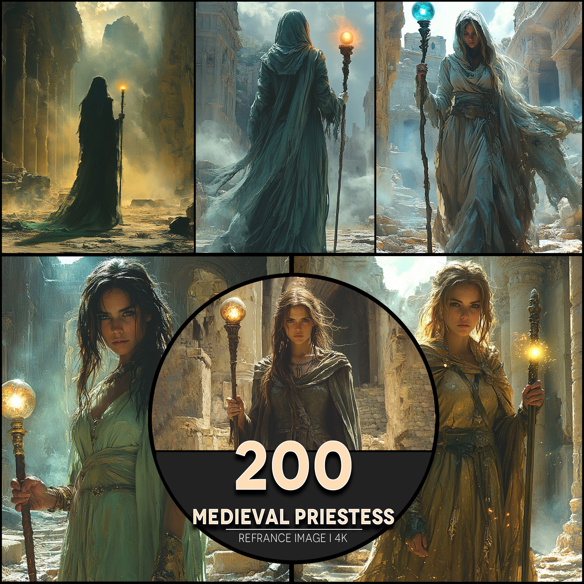 ArtStation - Medieval Priestess 4K Reference/Concept Images
