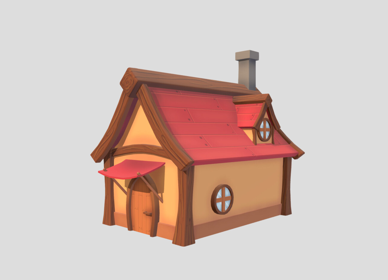 ArtStation - Stylized hut: Handpainted textures