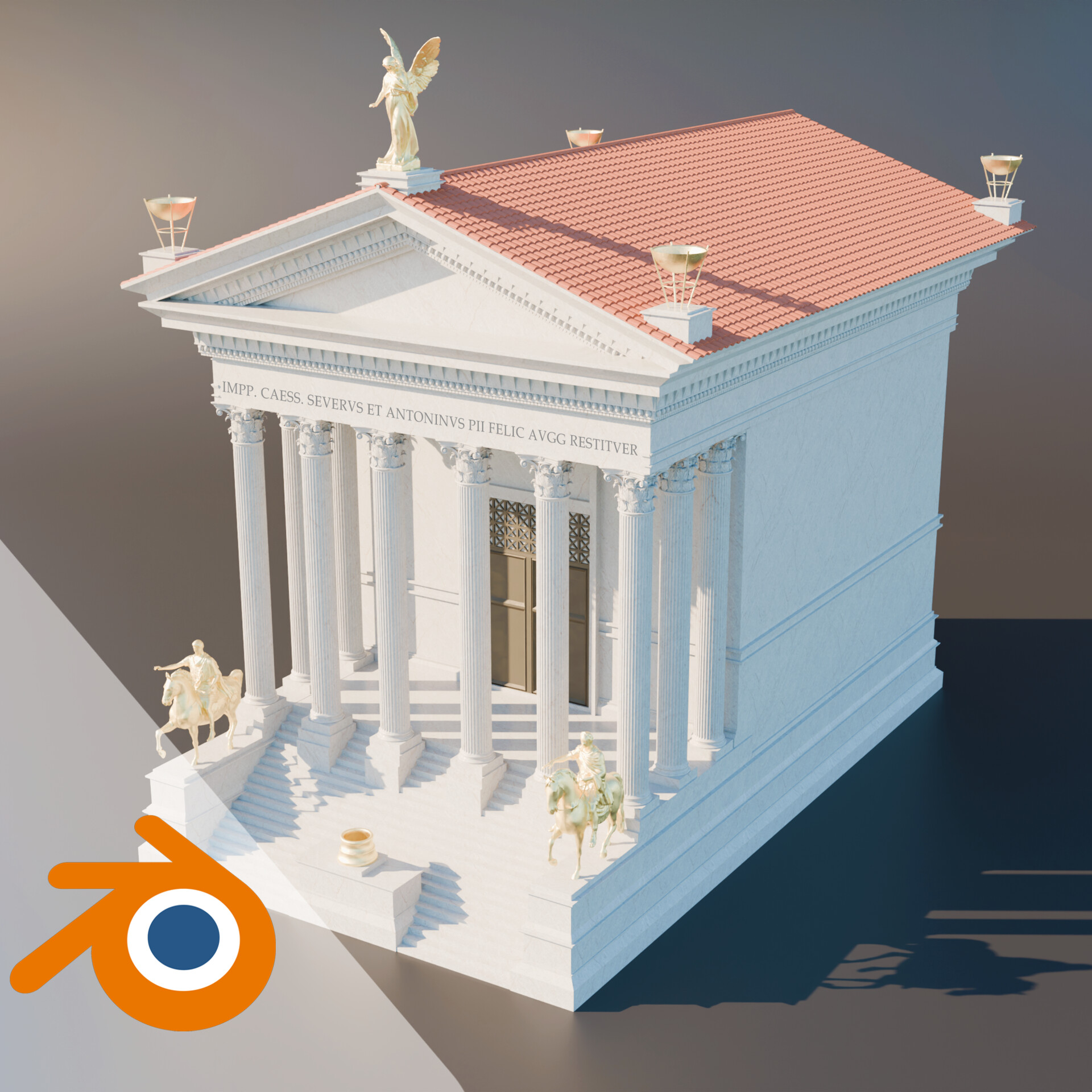 ArtStation - Roman Temple (Vespasian and Titus) 3D Reconstruction