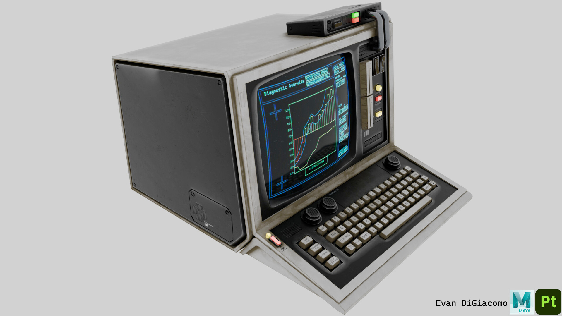 ArtStation - Retro Science Fiction Computer Terminal