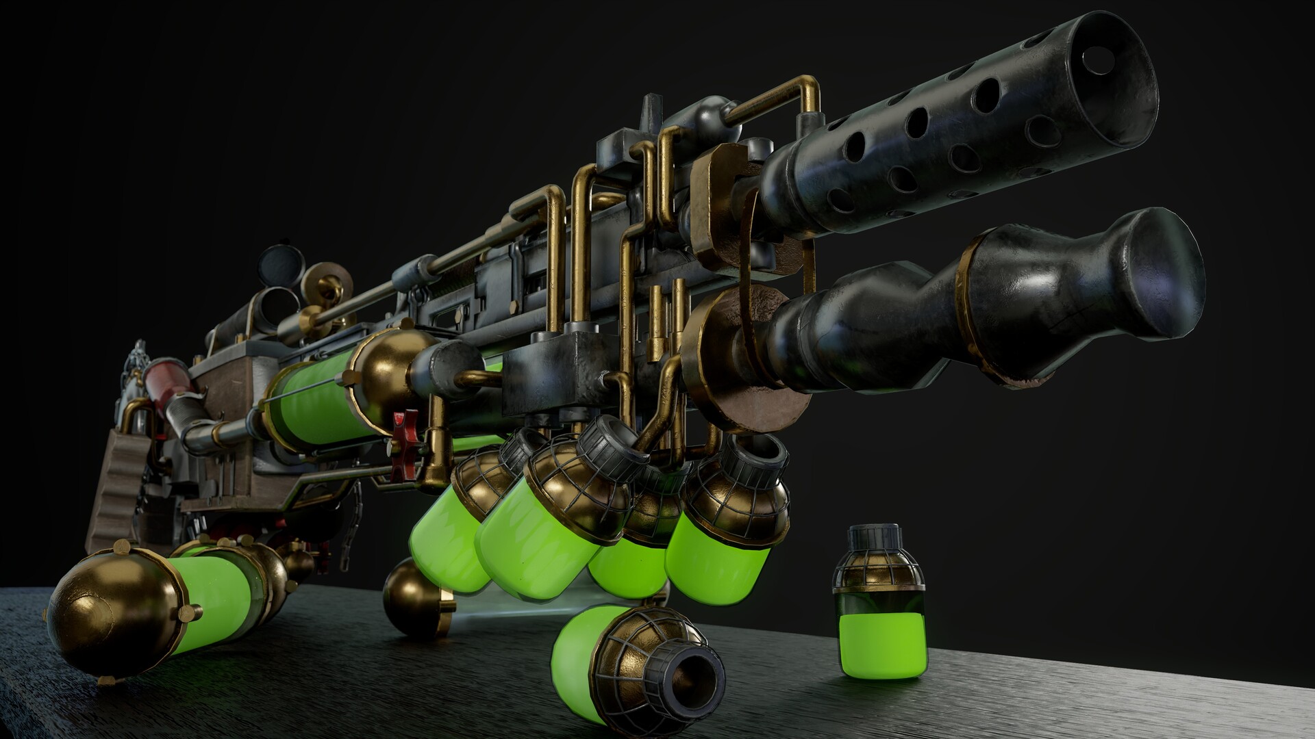 ArtStation - Steampunk Gun (Acid Gun)