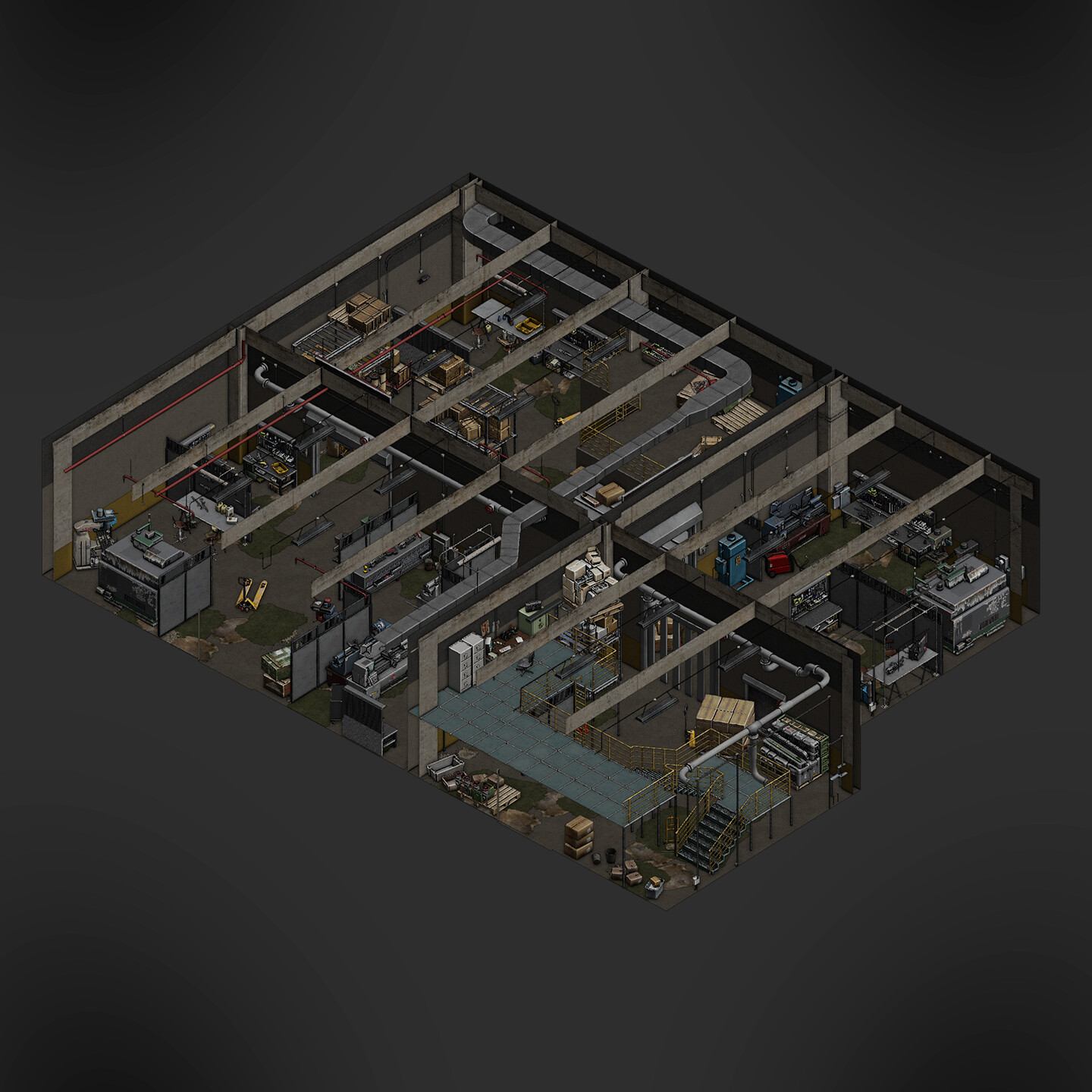 ArtStation - 3D MLO Grand Theft Auto V - Big illegal warehouse - Weapon ...