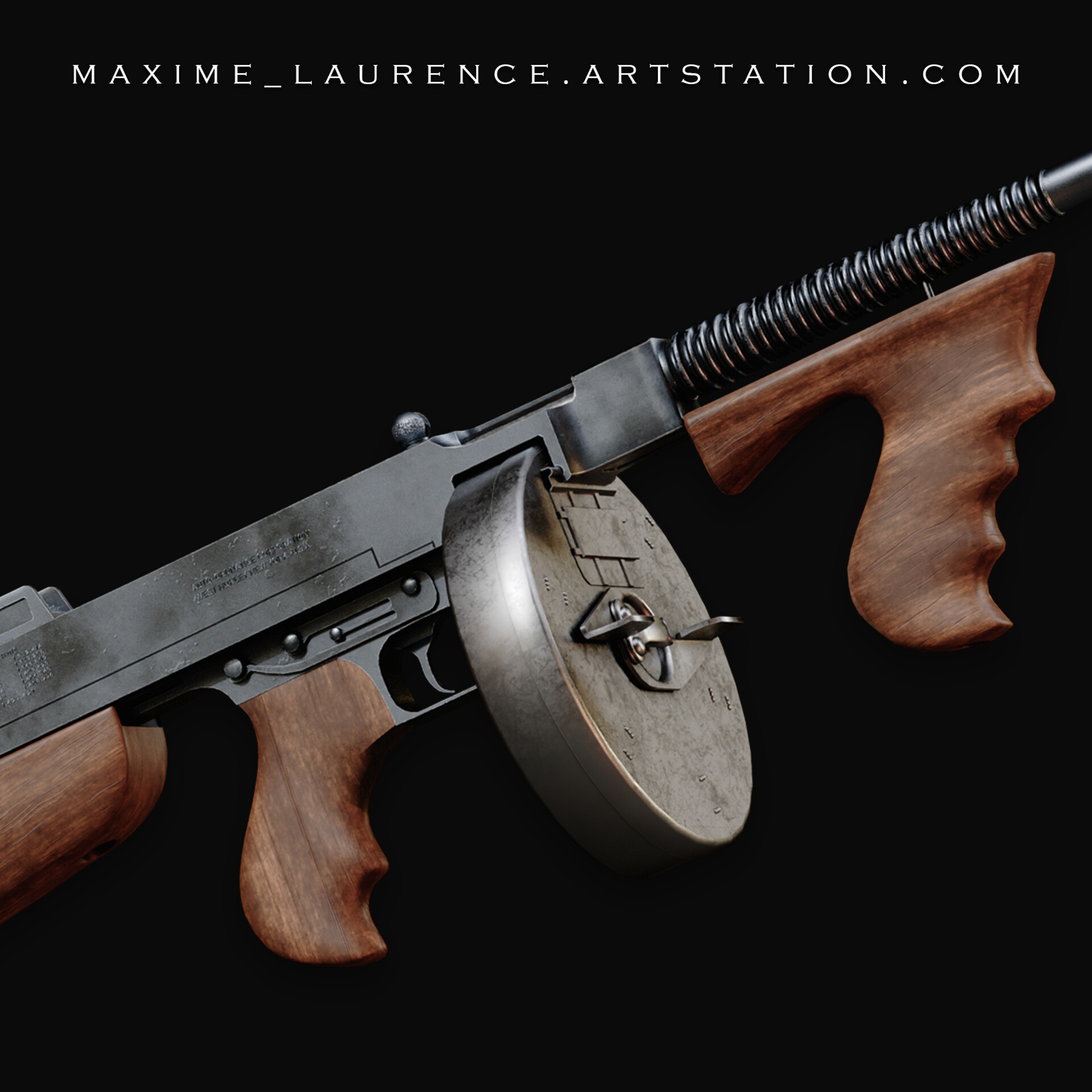 ArtStation - Thompson Submachine Gun (Game-Ready)