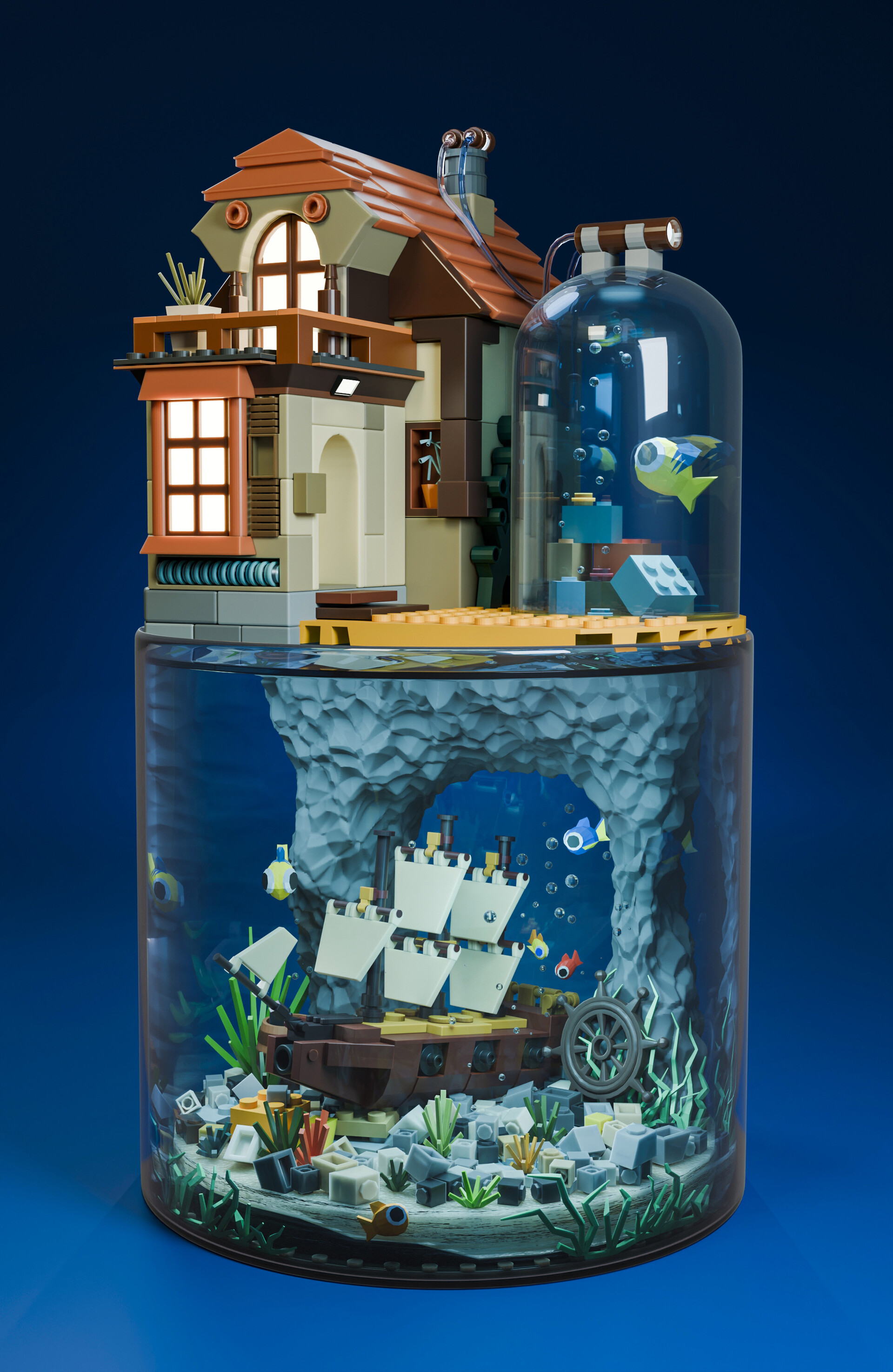 ArtStation - Lego Underwater World concept
