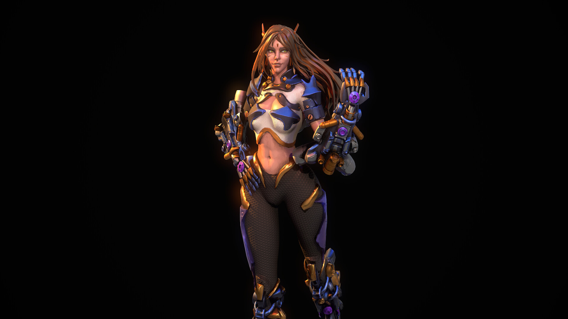 ArtStation - Sci-fi mecha girl