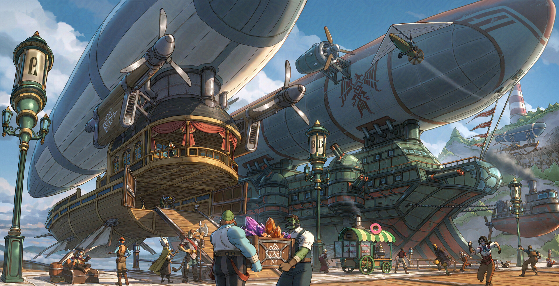 ArtStation - Starfall - Arcadian Airship Docks
