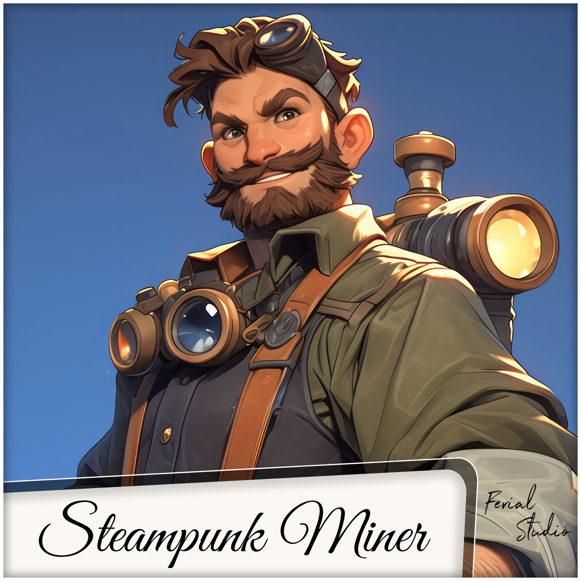 ArtStation - 🔹200 Steampunk Miner - Cartoon Character Reference Image ...