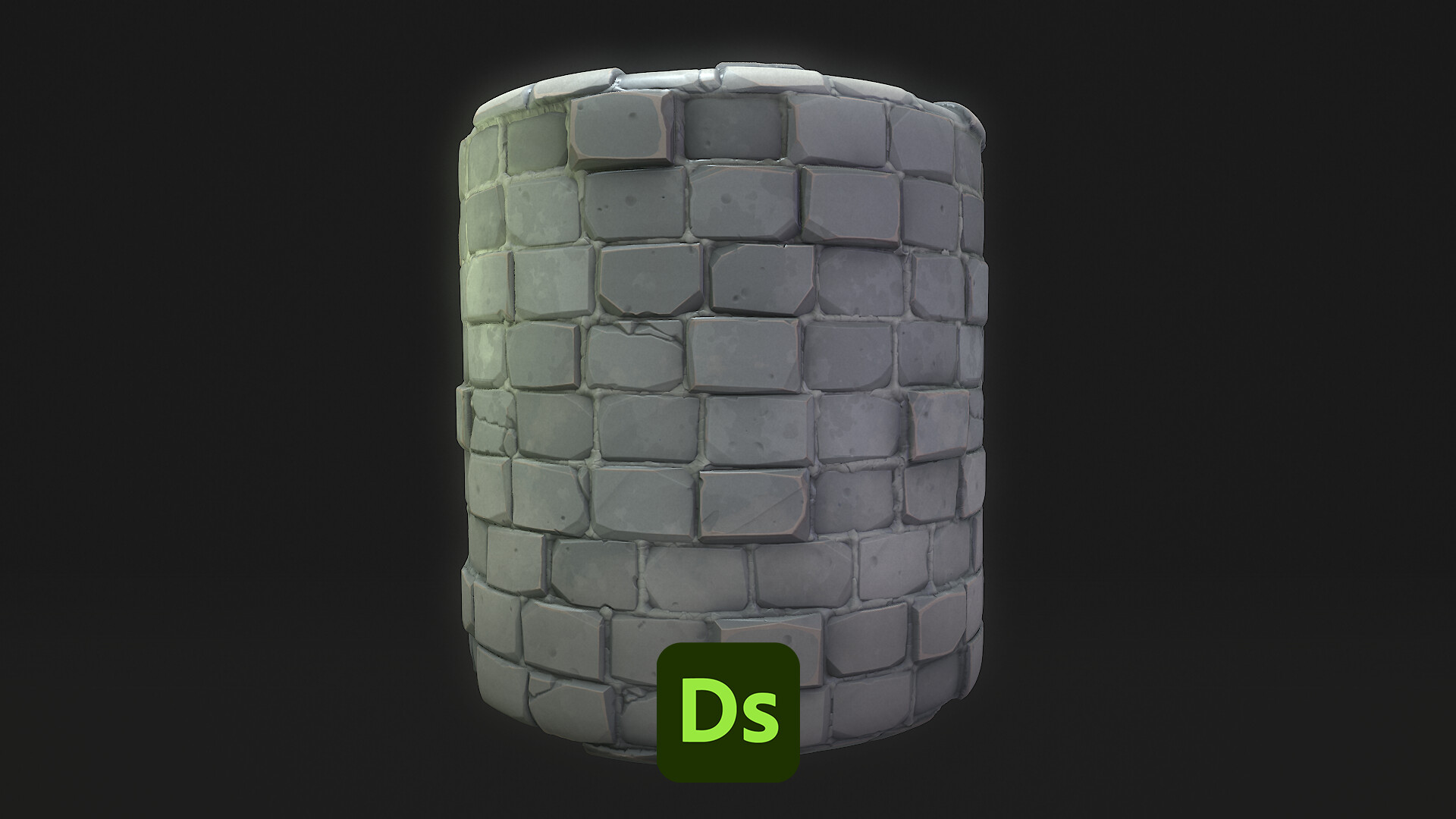 ArtStation - Stylized stone brick material