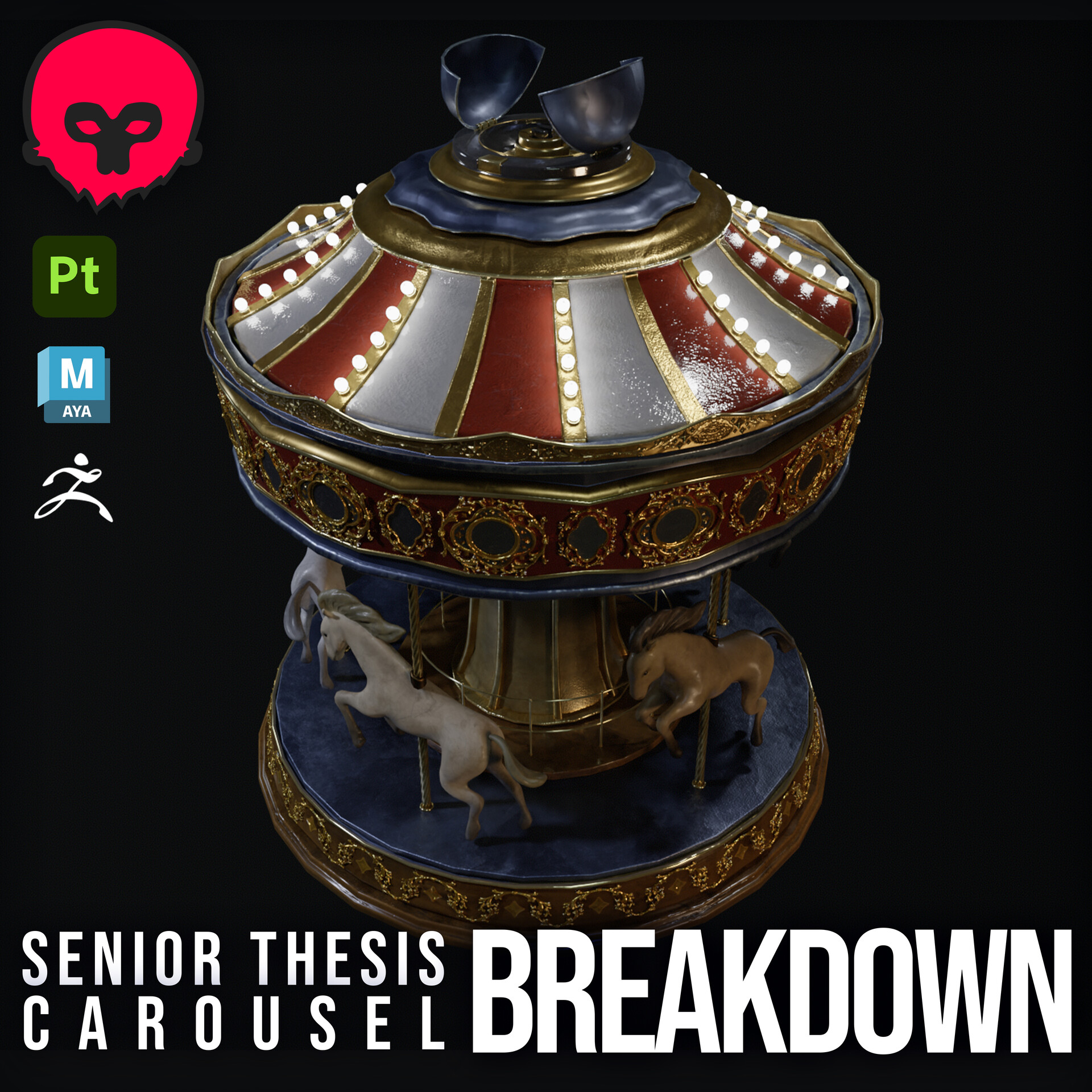 ArtStation - Animated Asset - The Carousel (Senior Thesis - A Fading ...