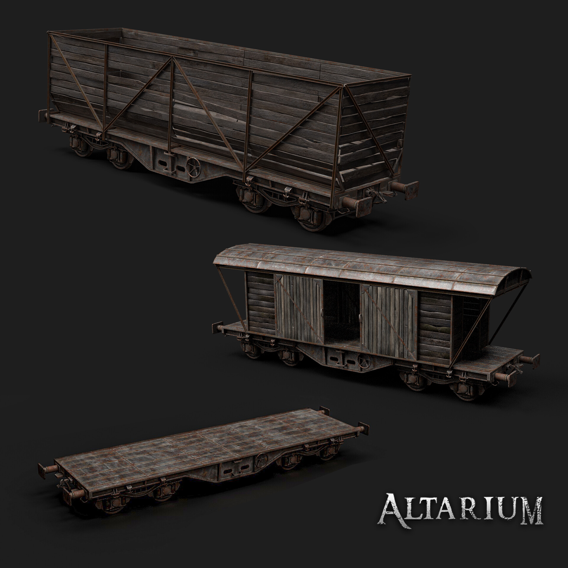 ArtStation - Old Train Wagons