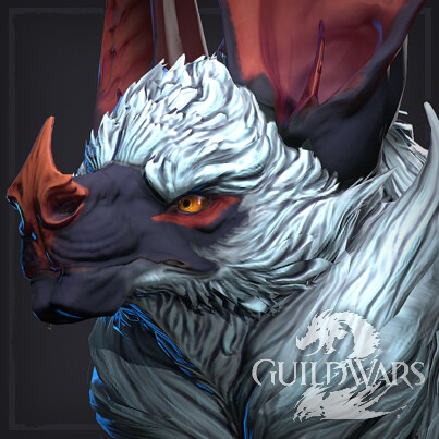 ArtStation - Moonshadow Bat Griffon Mount Skin - GW2