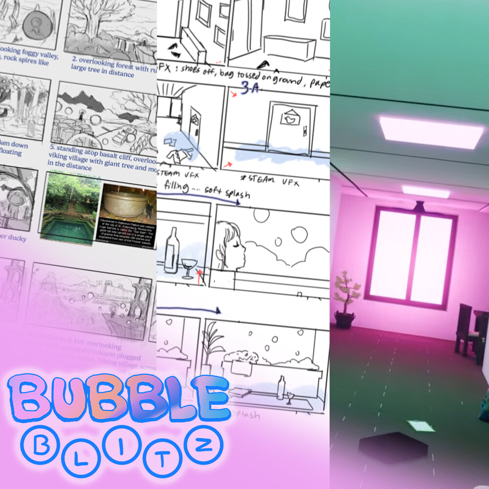 ArtStation - Bubble Blitz - Game Intro Cinematic Storyboards