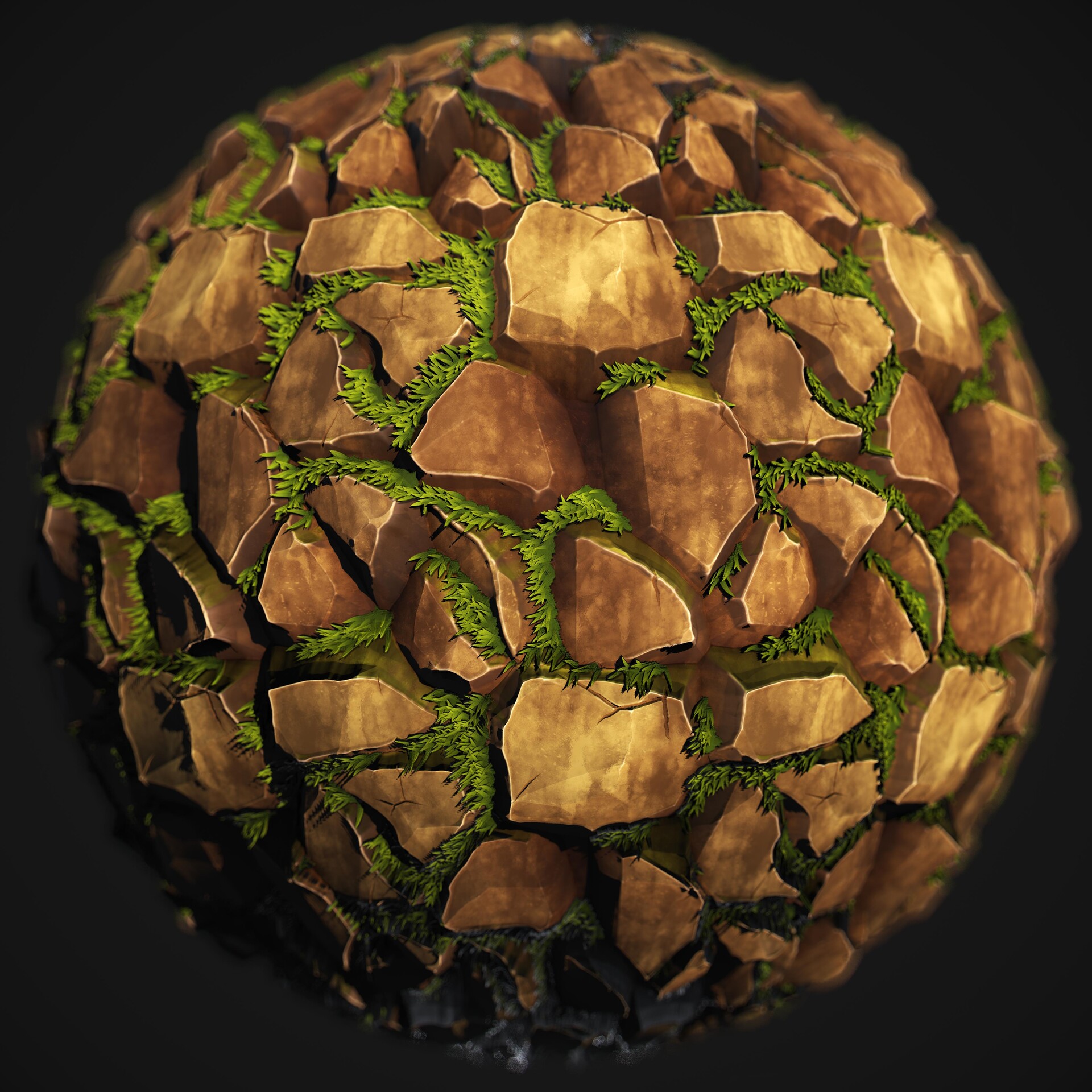 ArtStation - Stylized Rock Floor Material