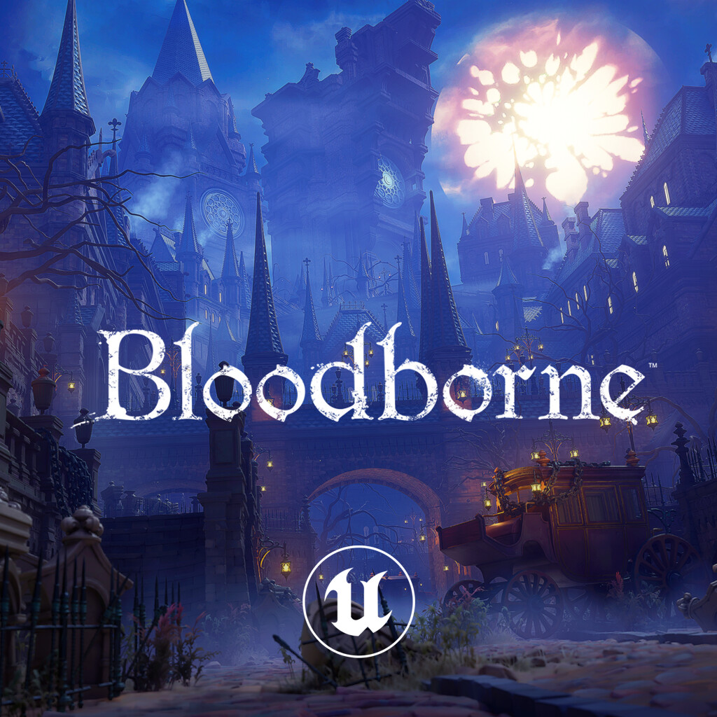 ArtStation - Yharnam's streets - Bloodborne Stylized