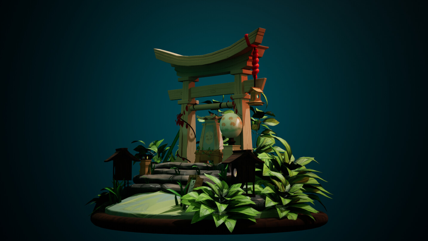 ArtStation - Stylized Shrine of Words