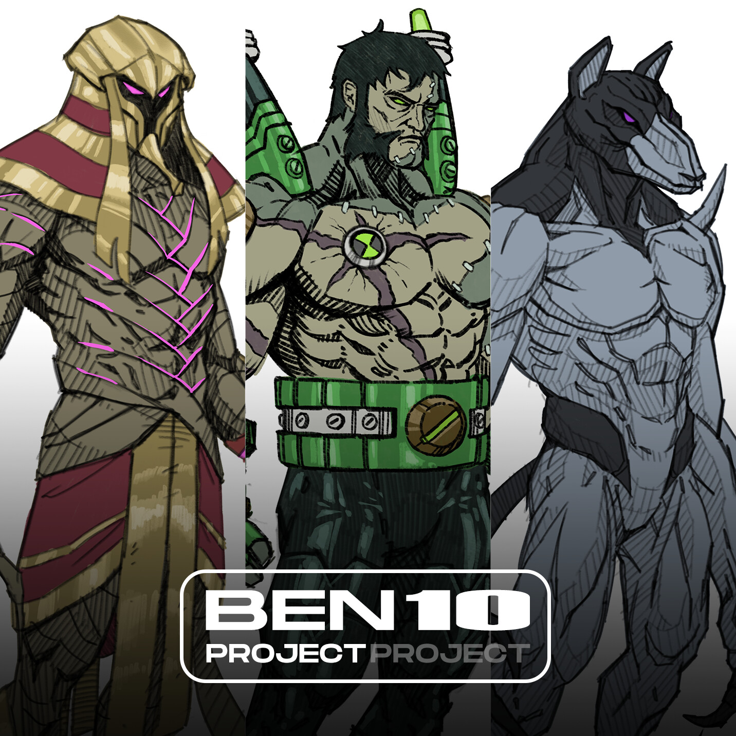 ArtStation - BEN 10 PROJECT - WIP Sketches (Halloween Trio)