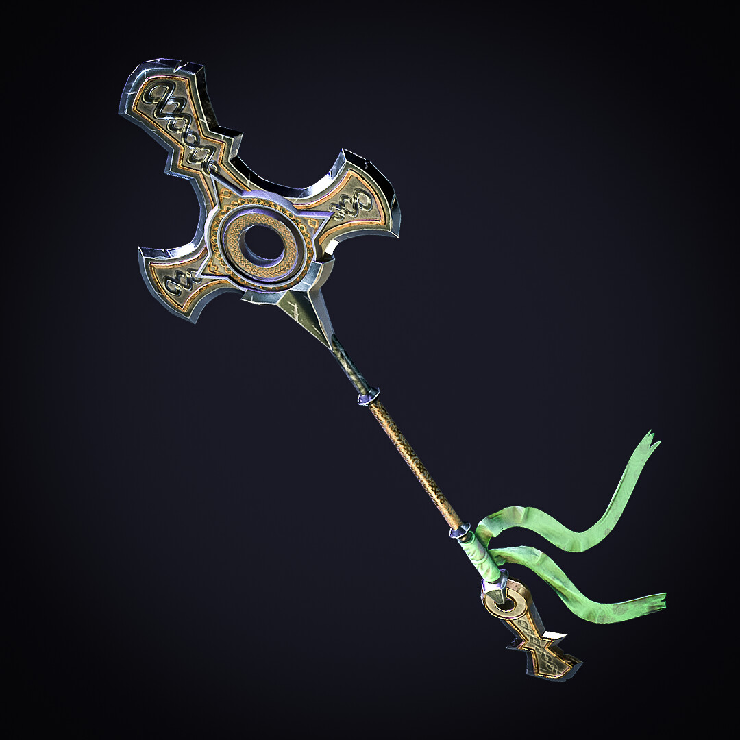 ArtStation - Game-ready poleaxe