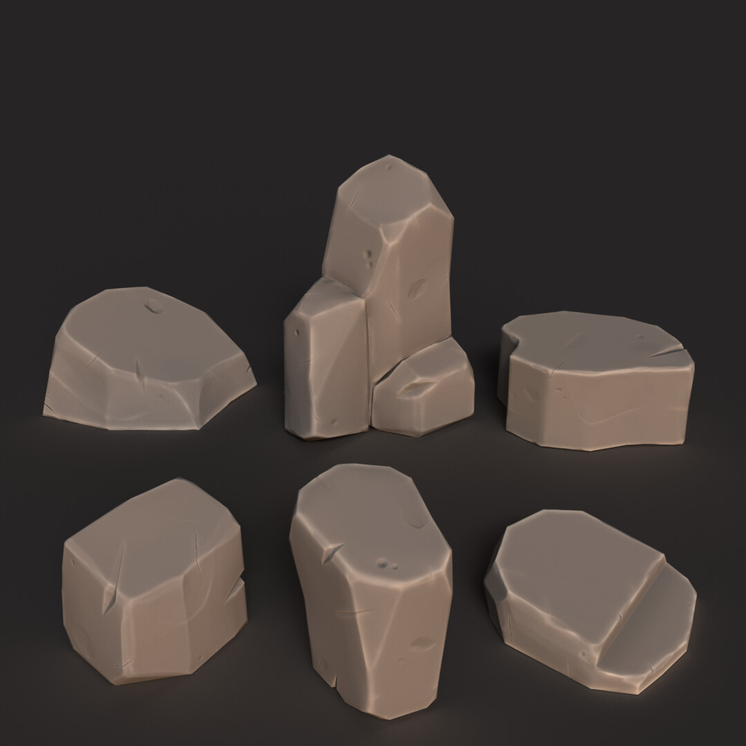 ArtStation - Stylized Rocks