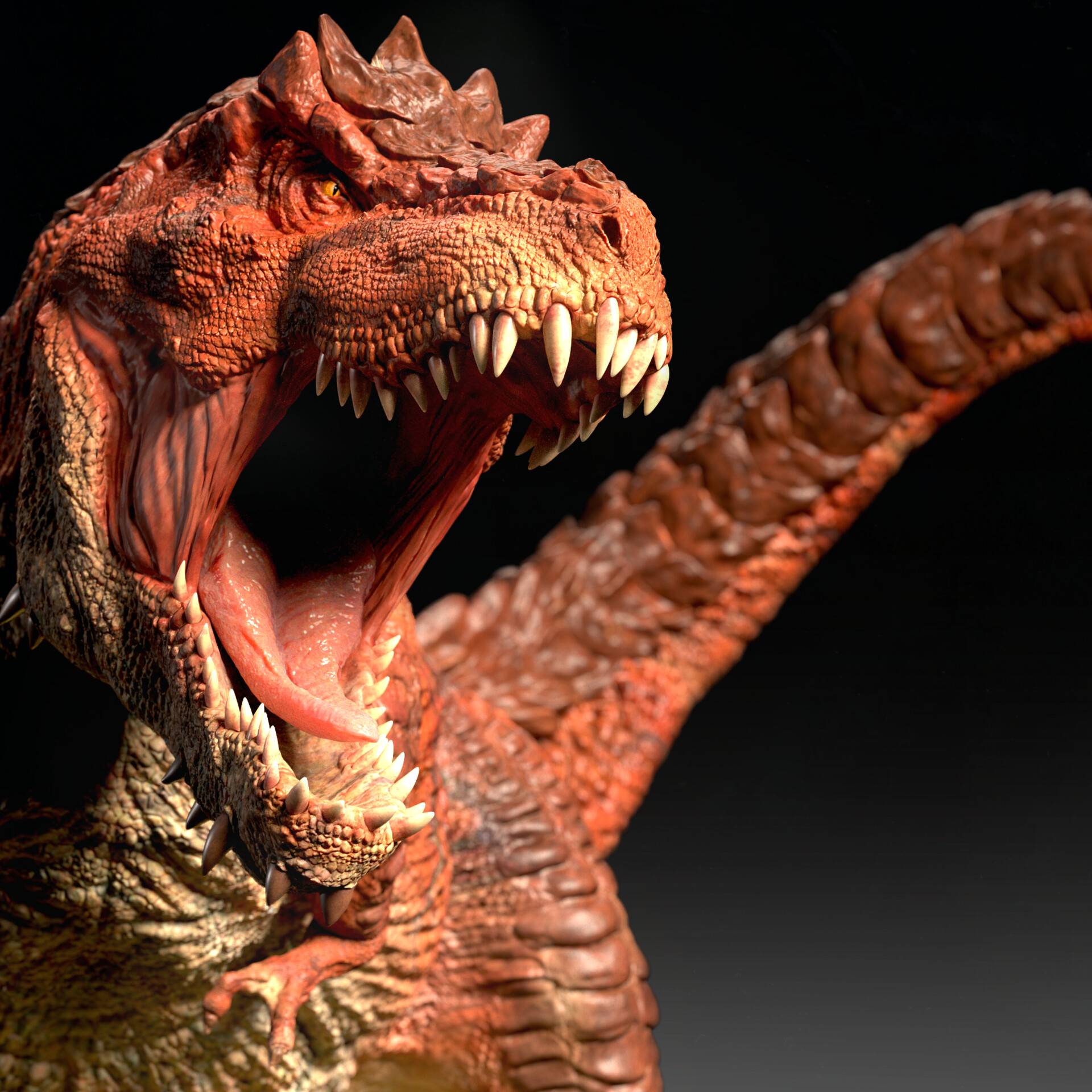 ArtStation - Red T-Rex (Inspired by Tyrantrum)