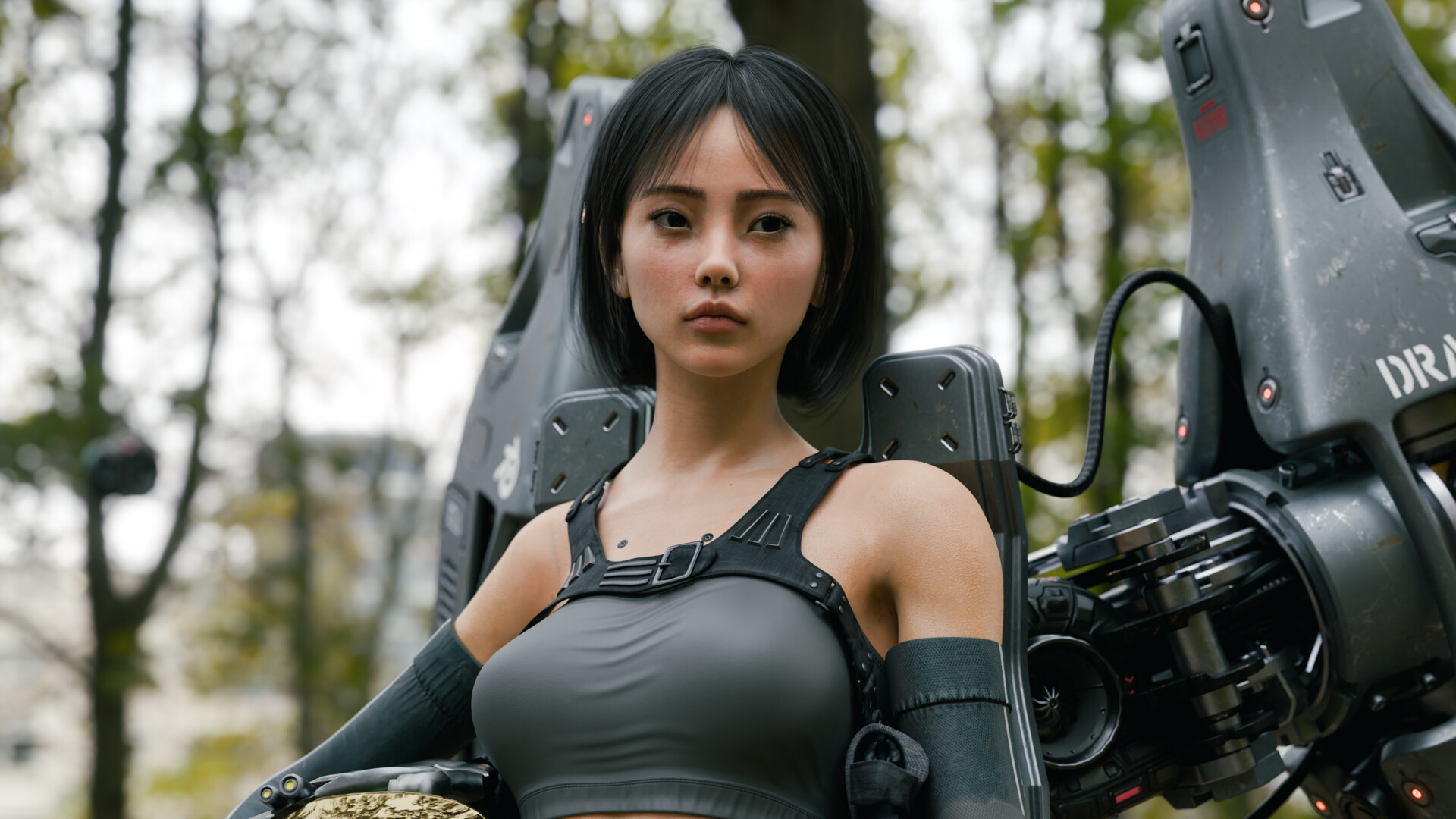 ArtStation - Sci-Fi Girl with Jetpack Concept | Blender 4.2