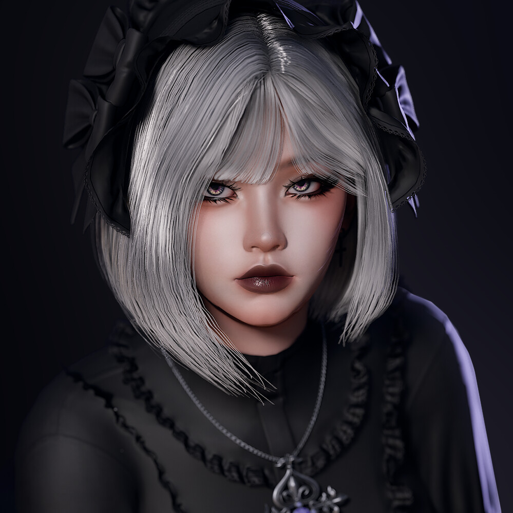 ArtStation - Gothic Girl Lilith - Game Ready