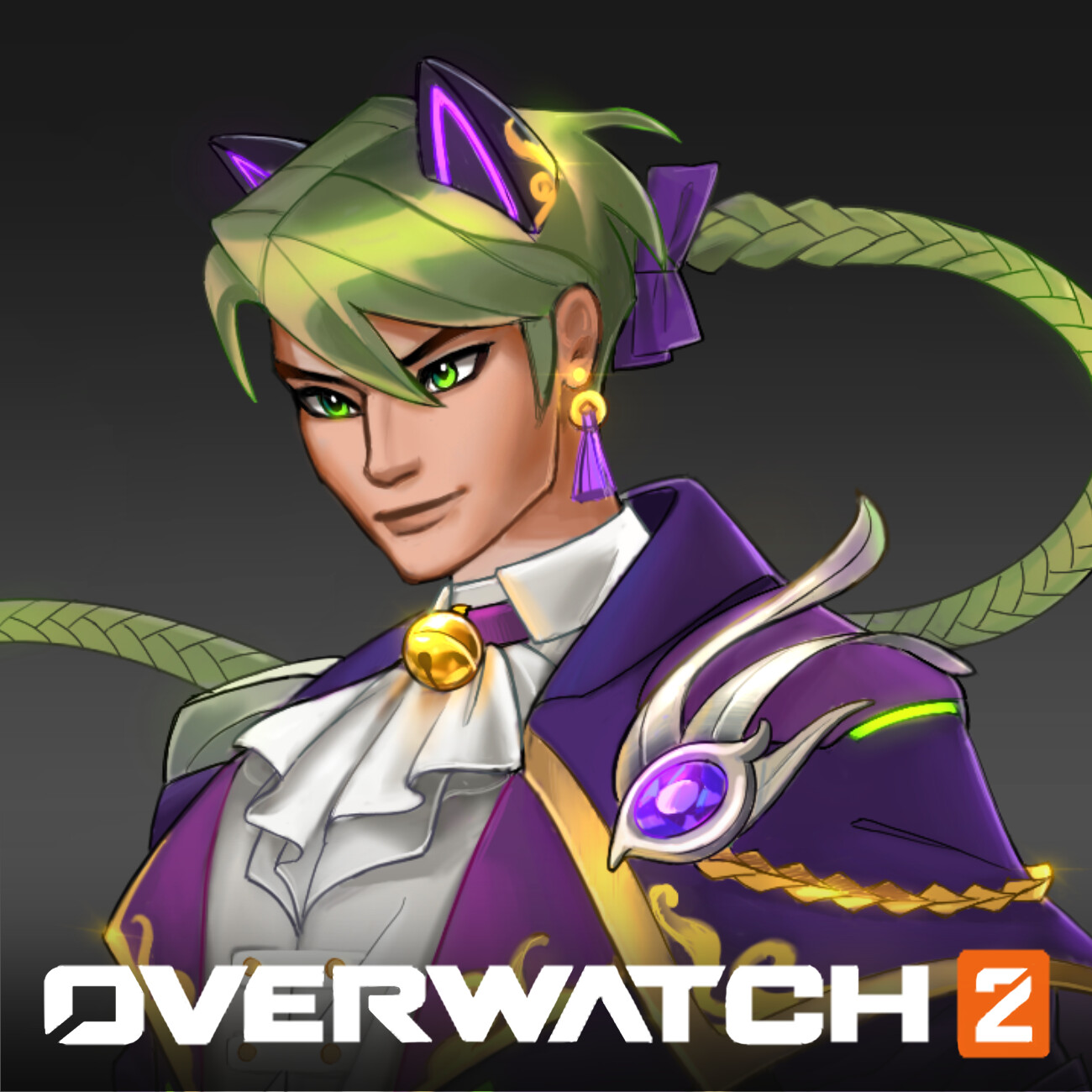 ArtStation - Black Cat Genji skin concept