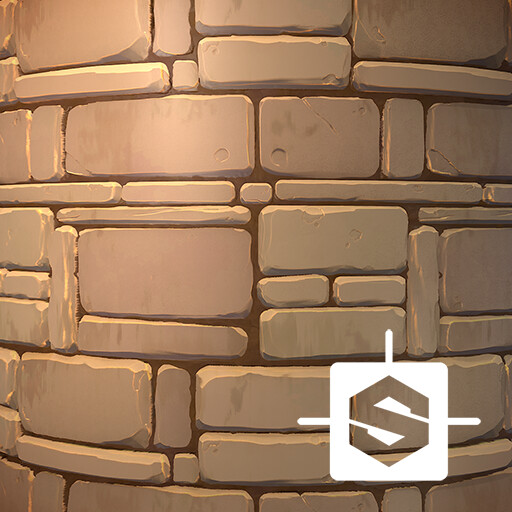 ArtStation - Stylized Stone Wall