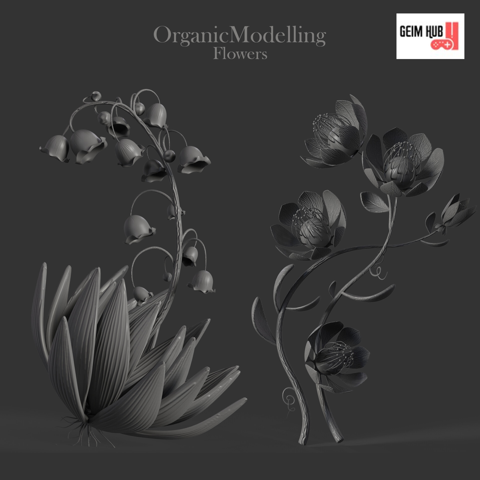ArtStation - Organic Modelling - Flowers